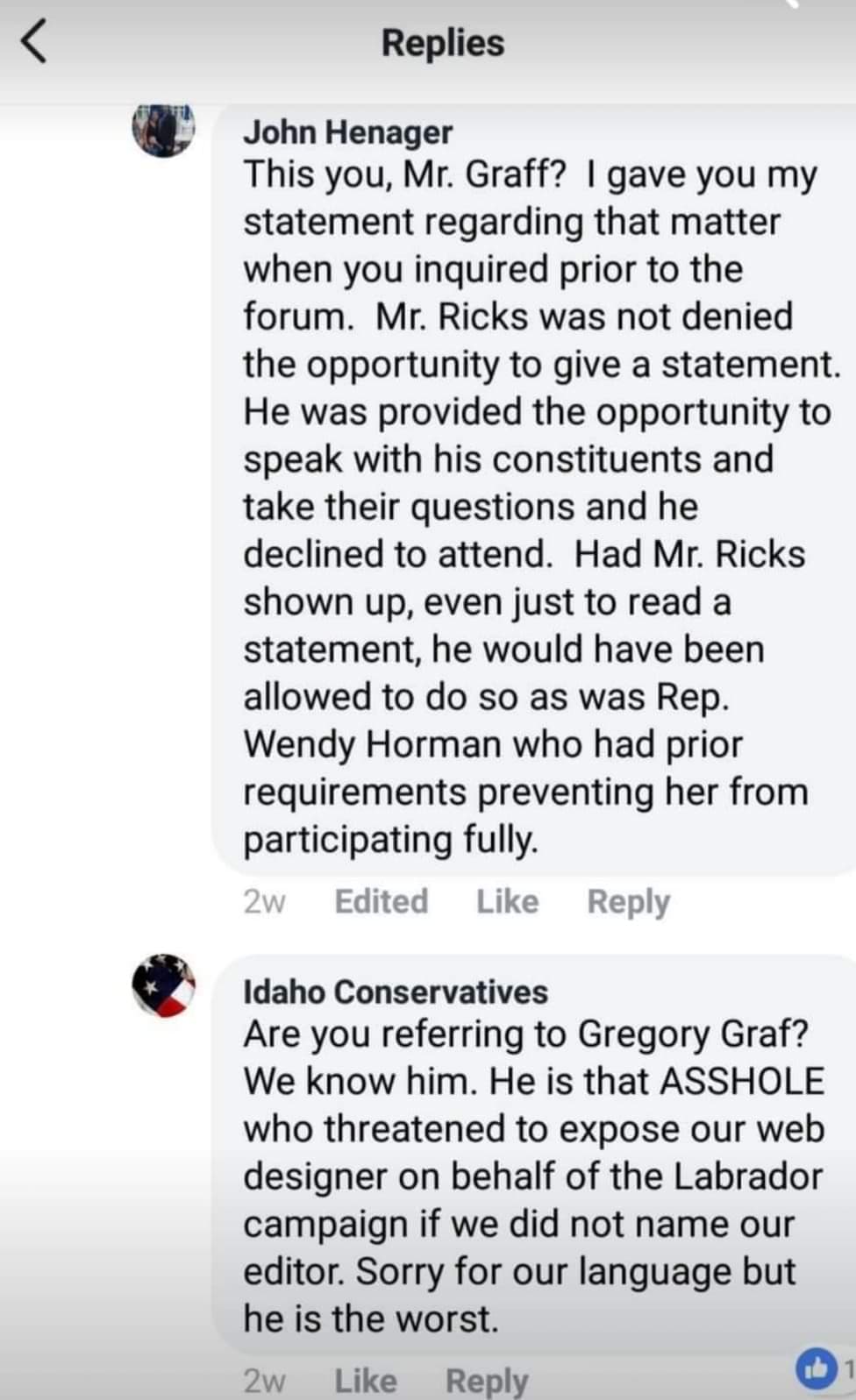 Revealed: Graf Makes Outrageous Felony Accusation Against Doyle Beck ...